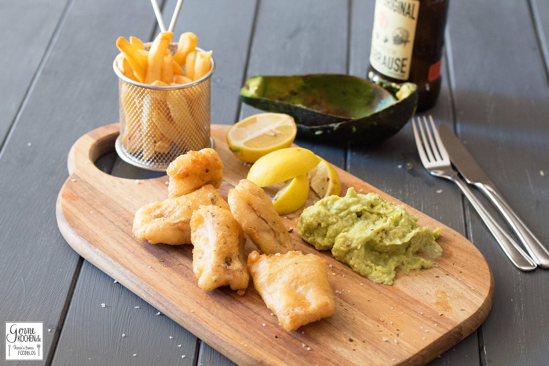 Rezept: Curry Backfisch mit Avocado-Remoulade - Gernekochen