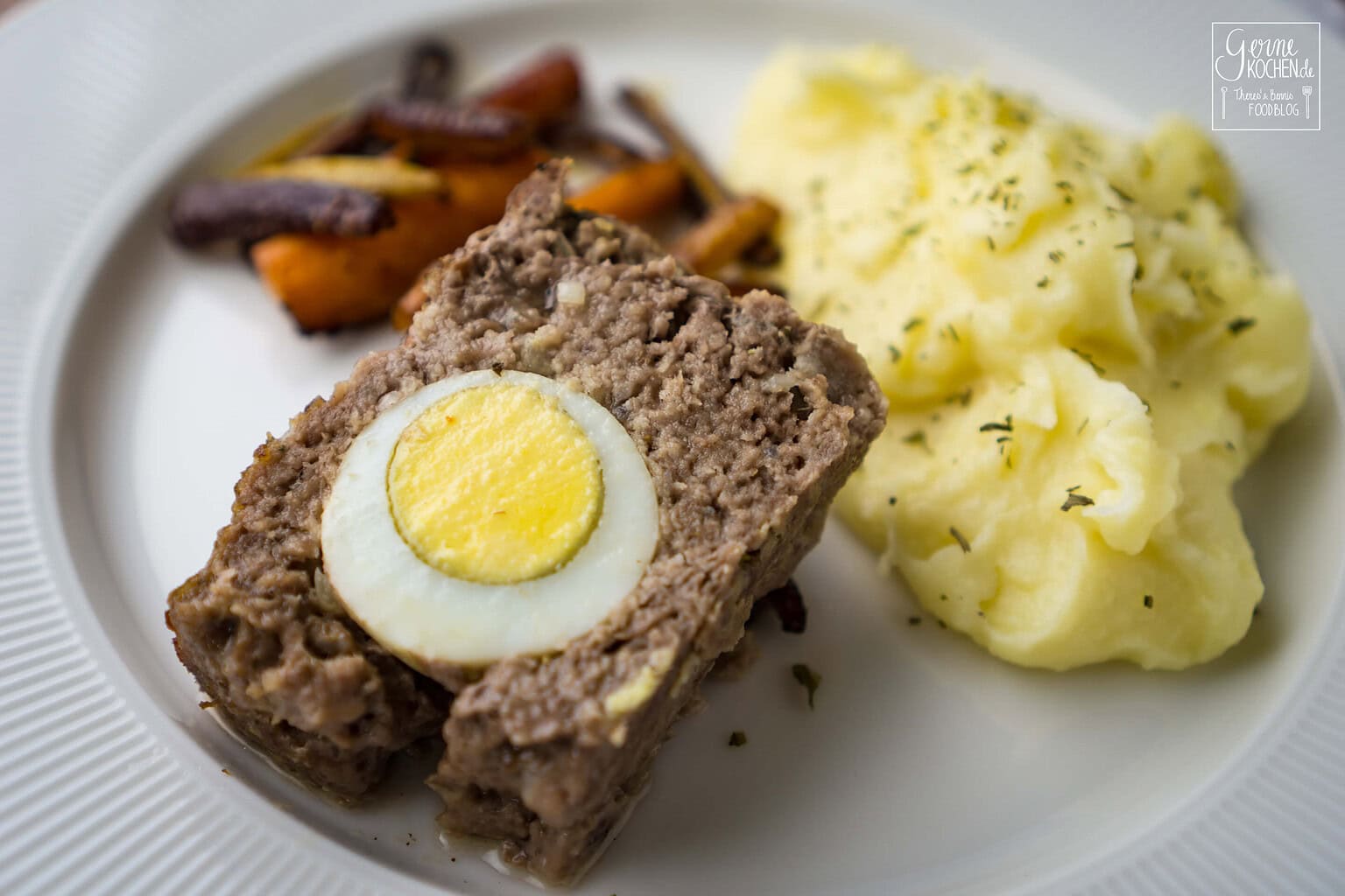 Rezept: Falscher Hase - Hackbraten mit Ei - gernekochen.de