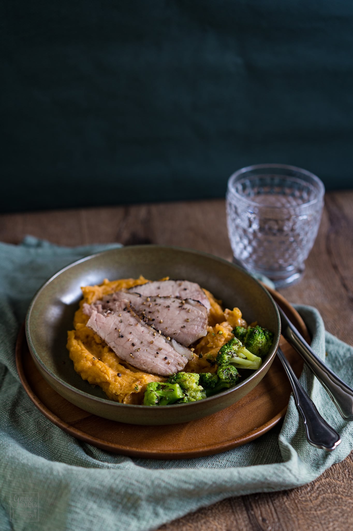 Kalbstafelspitz mit Bacon-Kartoffelpüree - Rezept