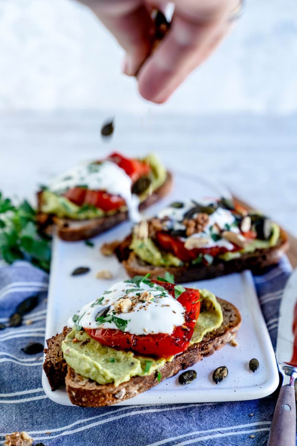 Avocado-Brot mit karamellisierter Tomate - Unser Rezept