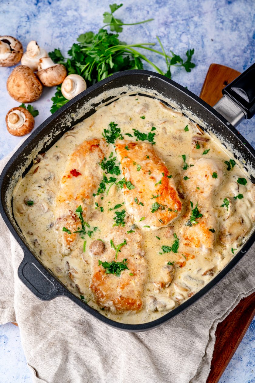 Pilz-Sahne-Hähnchen - Rezept von Gernekochen.de