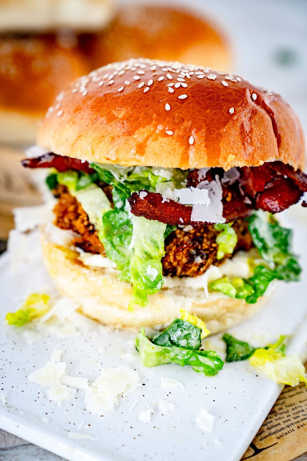 Caesar Chicken Burger - Rezept von Gernekochen.de